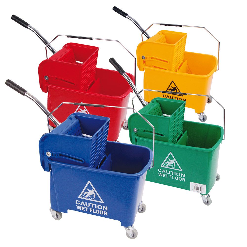 Mobile Mop Bucket With Wringer 20L | Brosch Direct