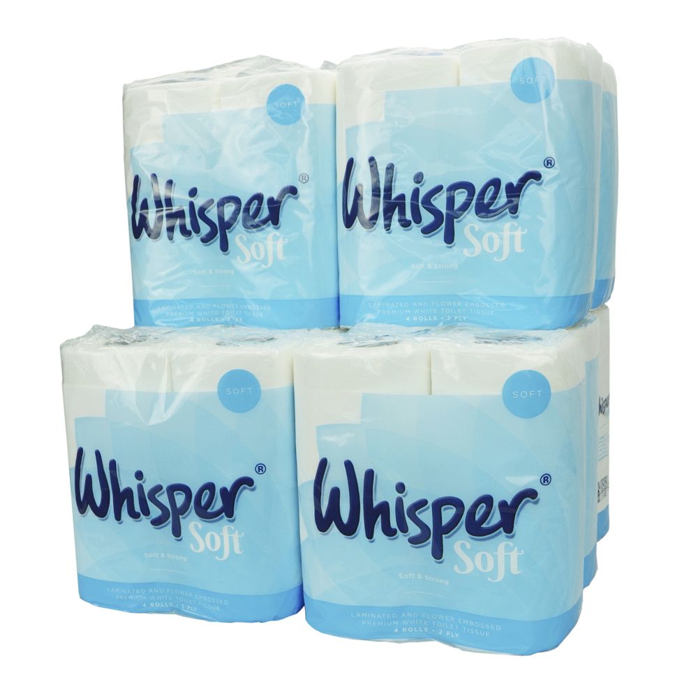 Whisper Soft 2ply Luxury Toilet Rolls | Brosch Direct